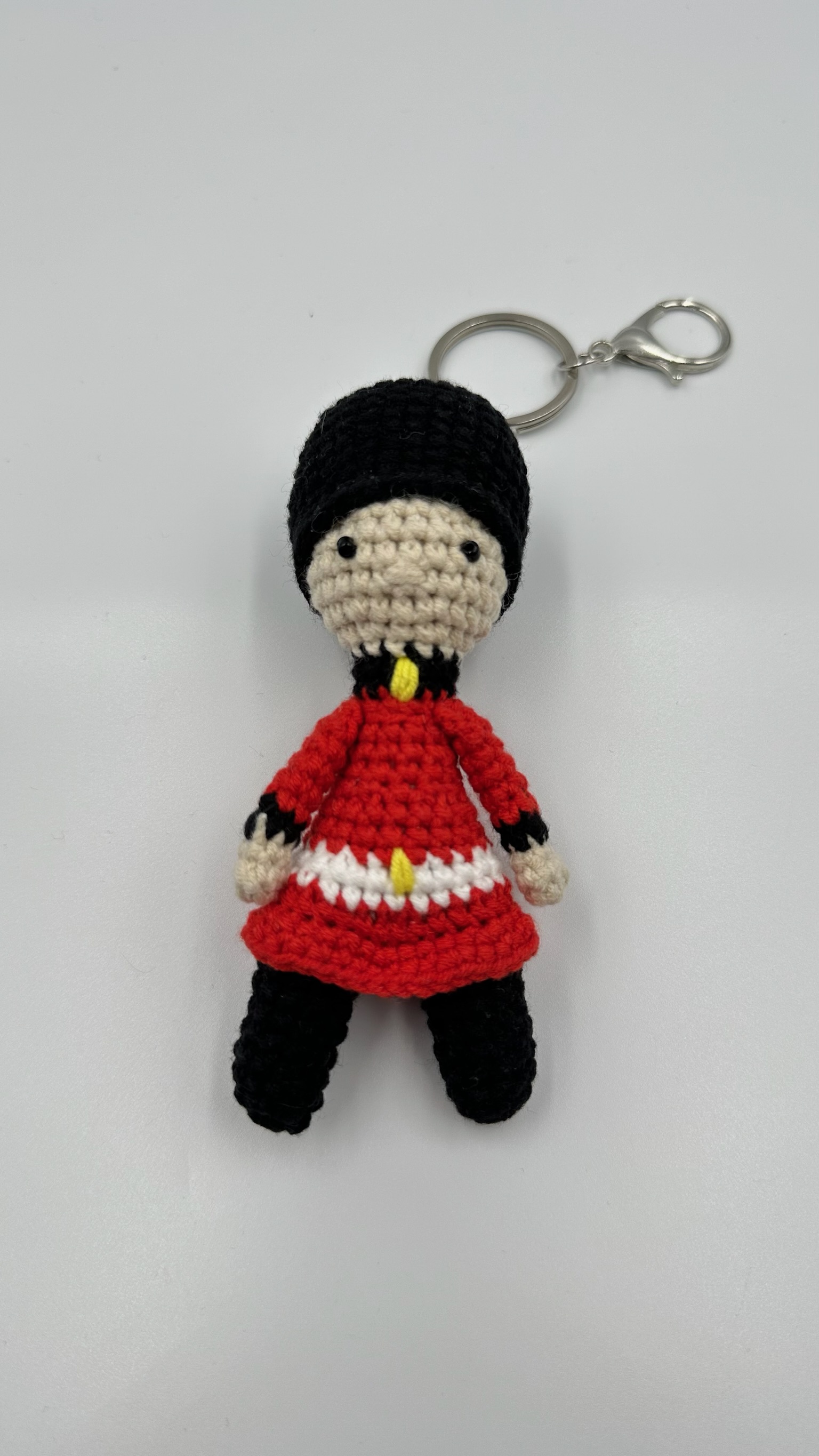 Handcrafted Royal Guard Crochet Amigurumi Keychain