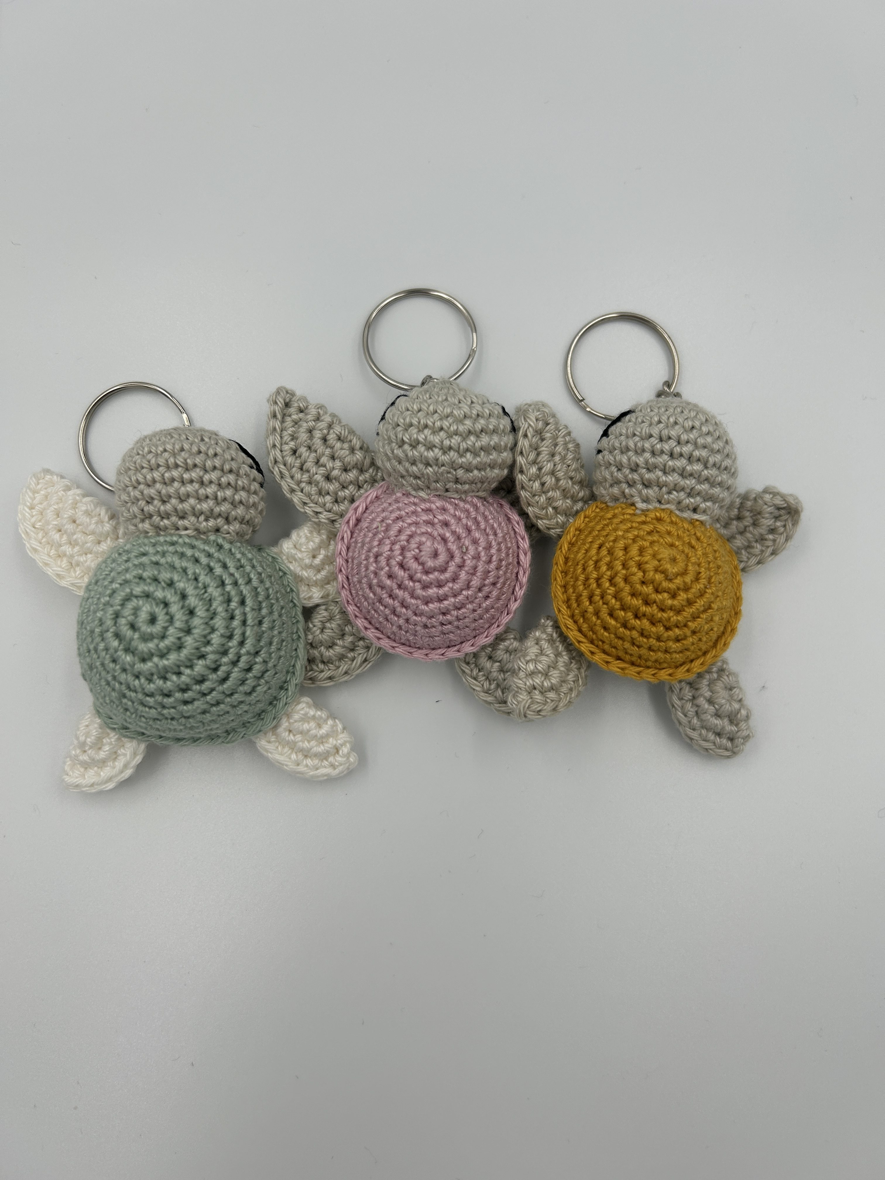 Handmade Crochet Turtle Keyrings - Umbrella Crochet