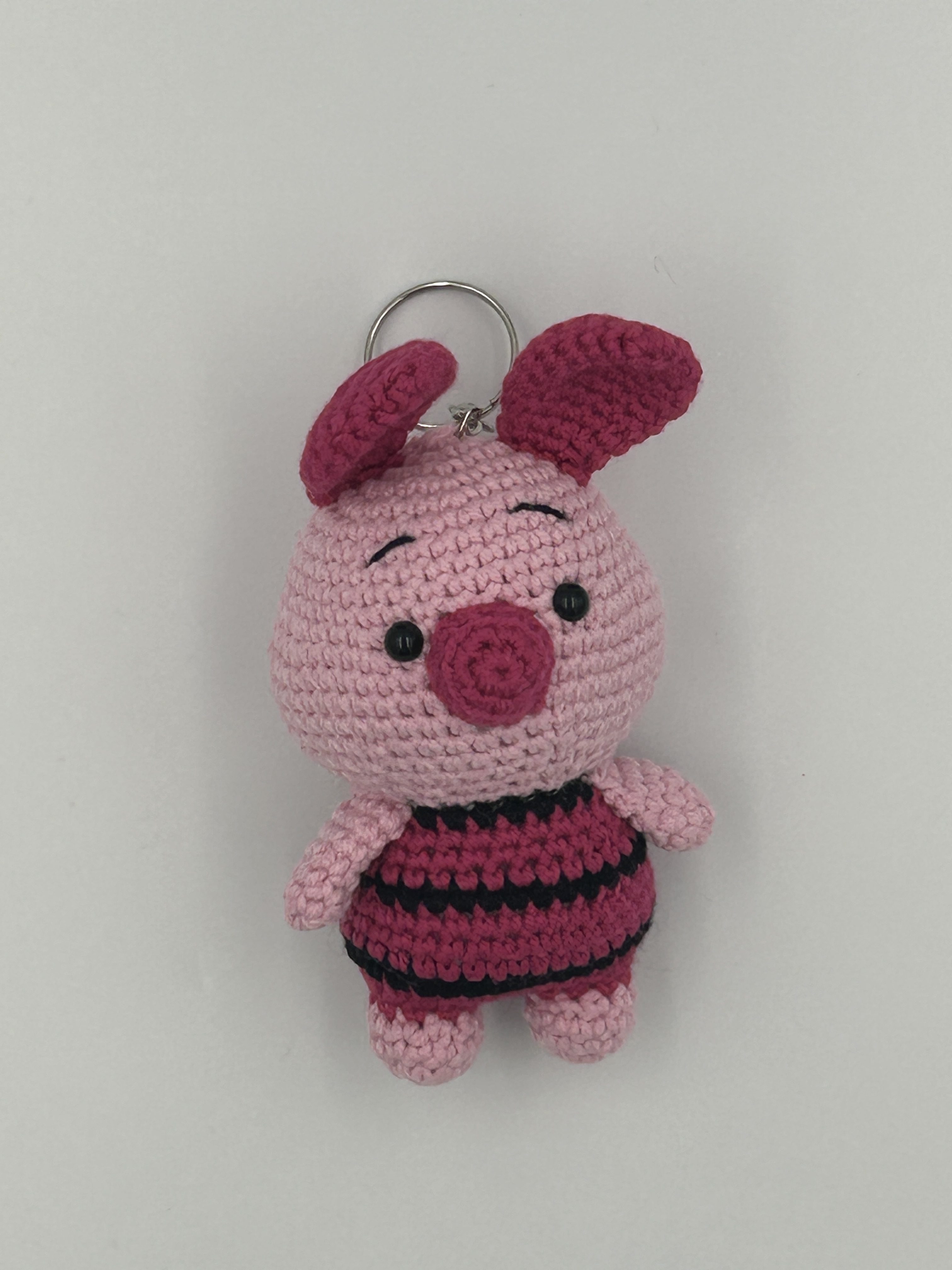 Handmade Crochet Piglet Keychain - 12cm | Adorable Amigurumi Gift ...
